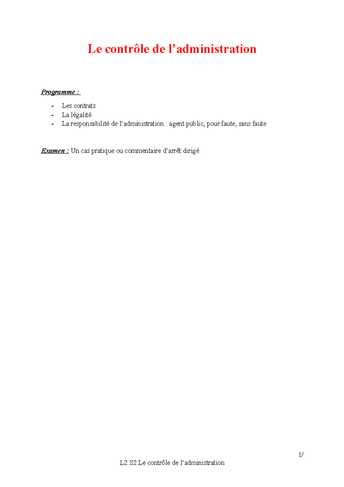 Contrôle de l'administration - Le contrôle de l’administration ...