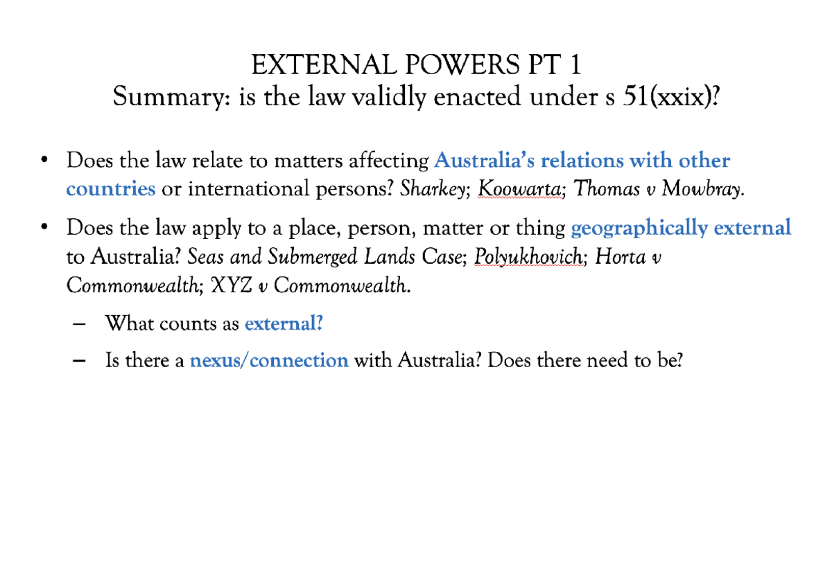 Powers summary - LLB203 - Studocu