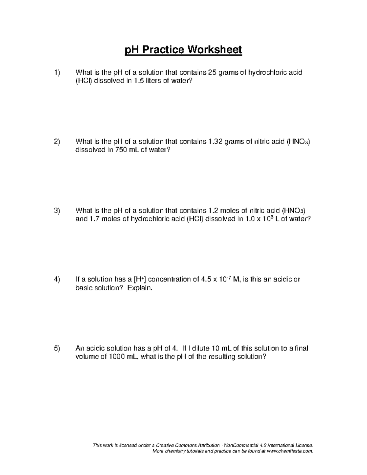 Ph-practice-worksheet - This work is licensed under a Creative Commons ...