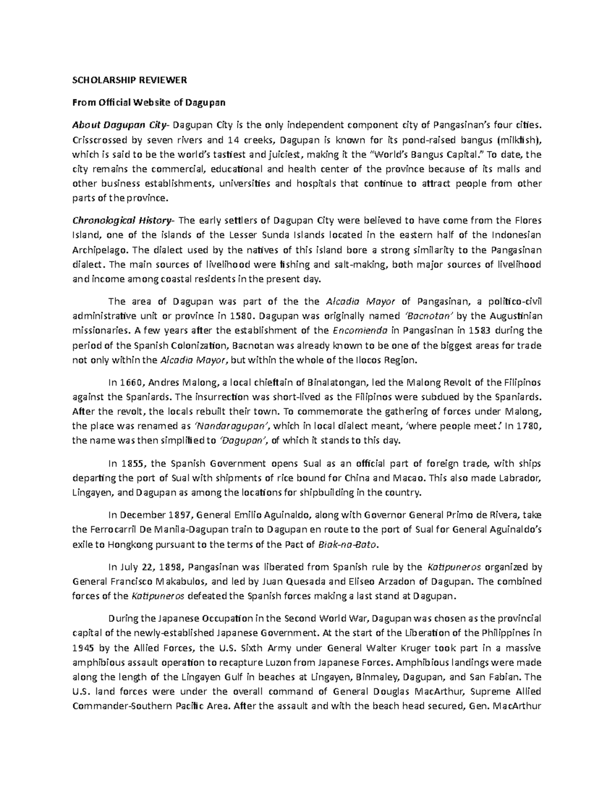 Scholarship Reviewer for you to passed - SCHOLARSHIP REVIEWER From ...