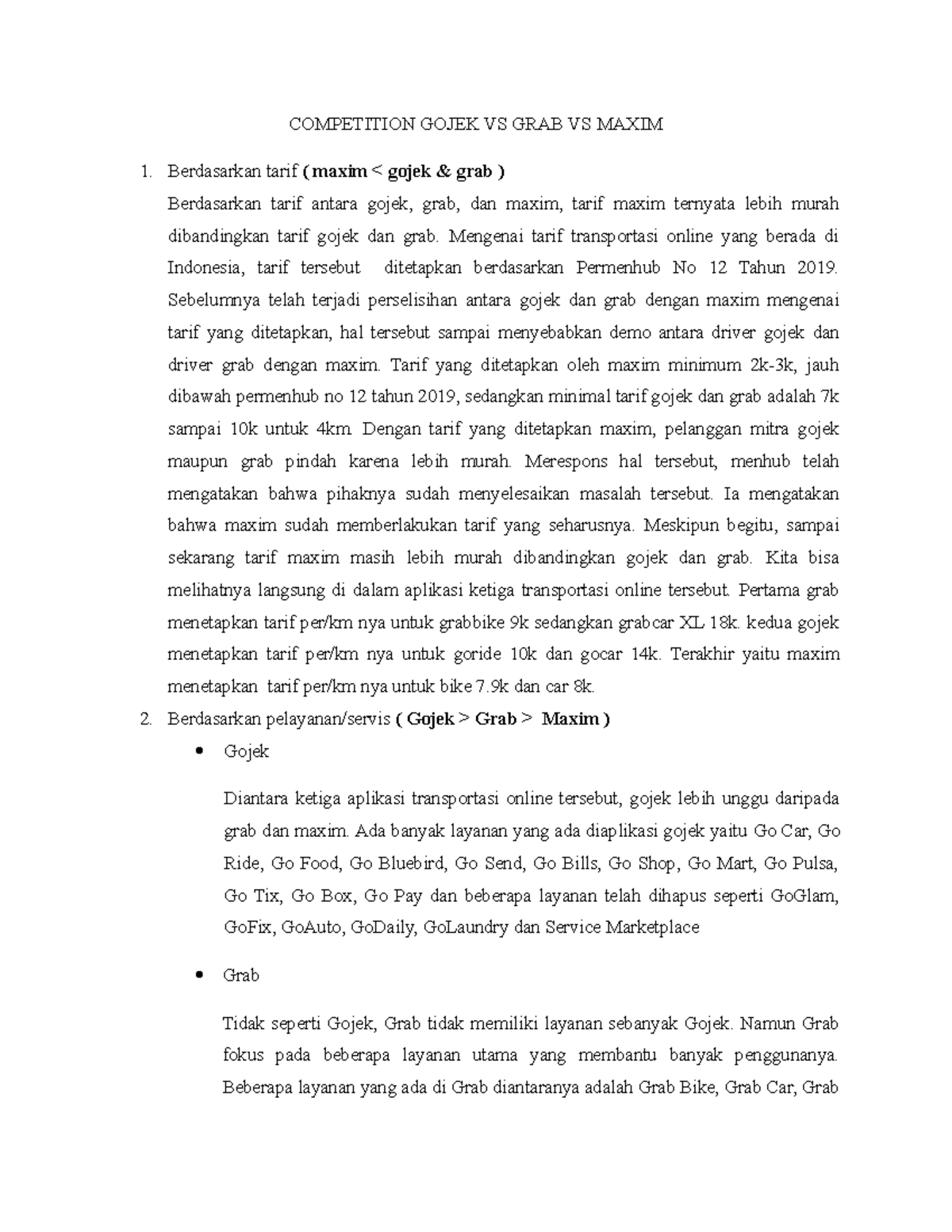 Competition Gojek GRAB Maxim - COMPETITION GOJEK VS GRAB VS MAXIM ...