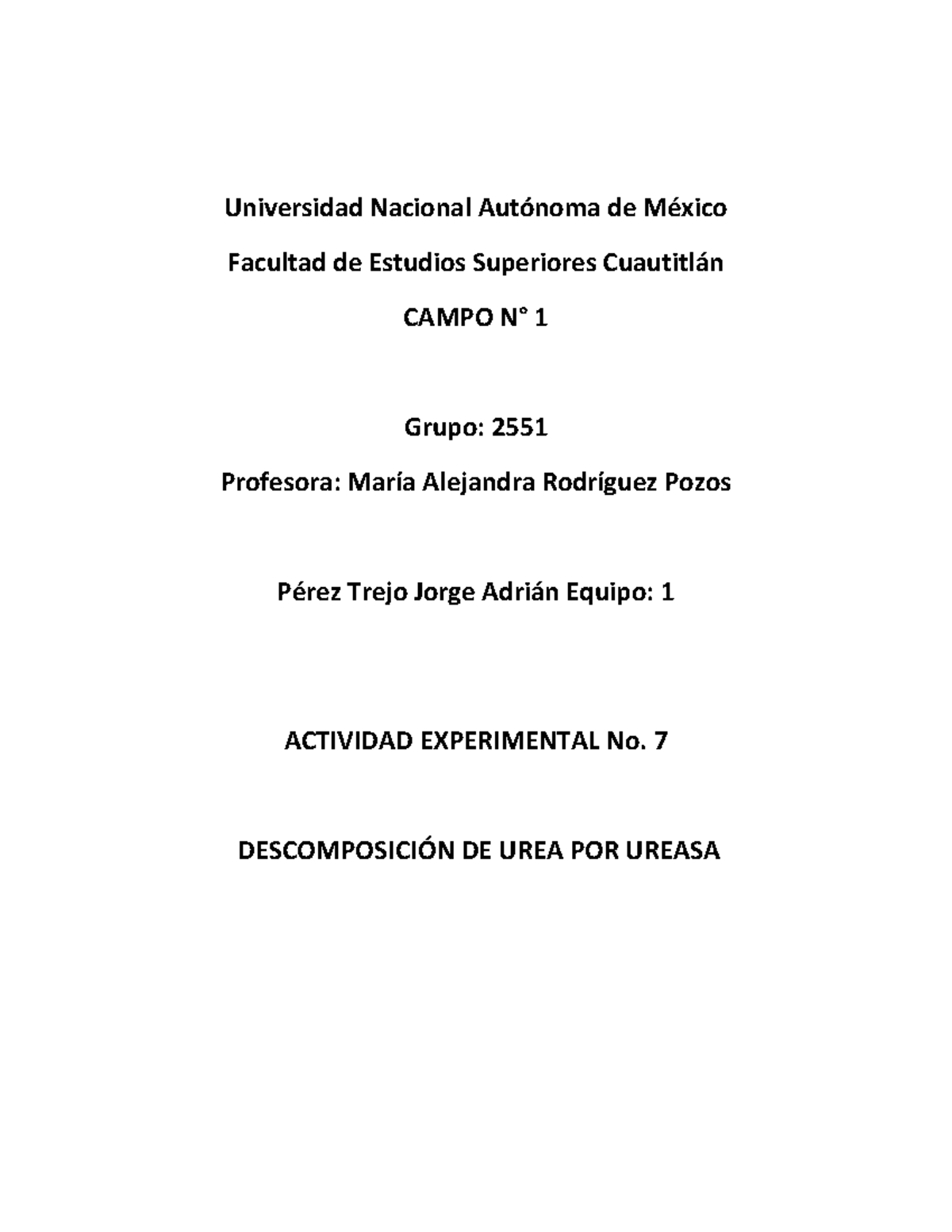 Previo 7 PTJA - Universidad Nacional Autónoma de México Facultad de ...