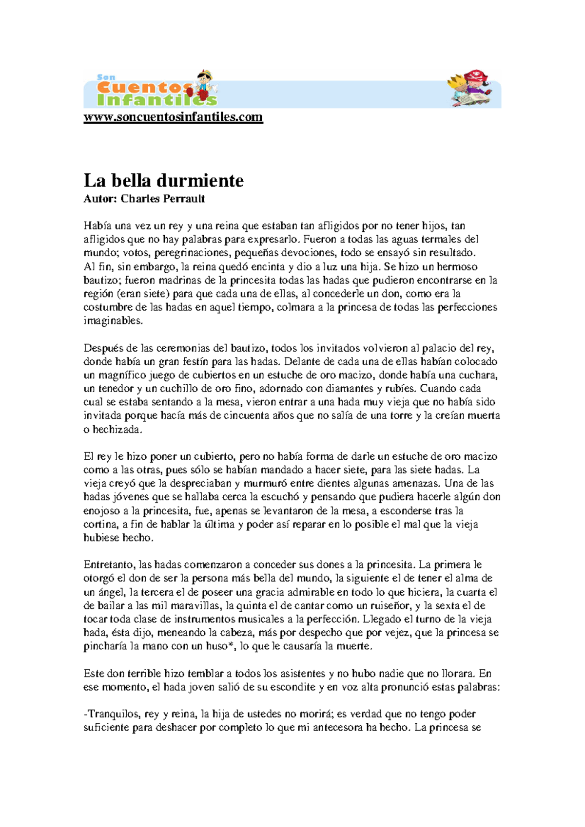 Labelladurmiente - Jajsofnqji - soncuentosinfantiles La bella durmiente ...