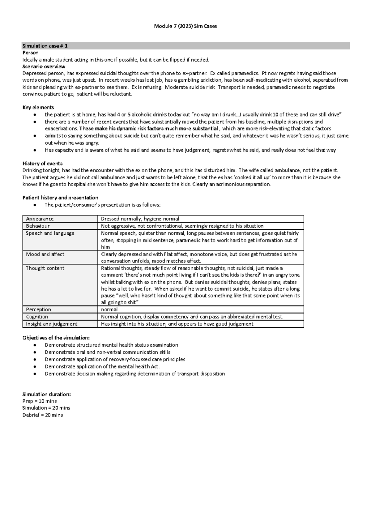 Module 7 Sim Cases 2023 - Three practice simulations, regarding drug ...