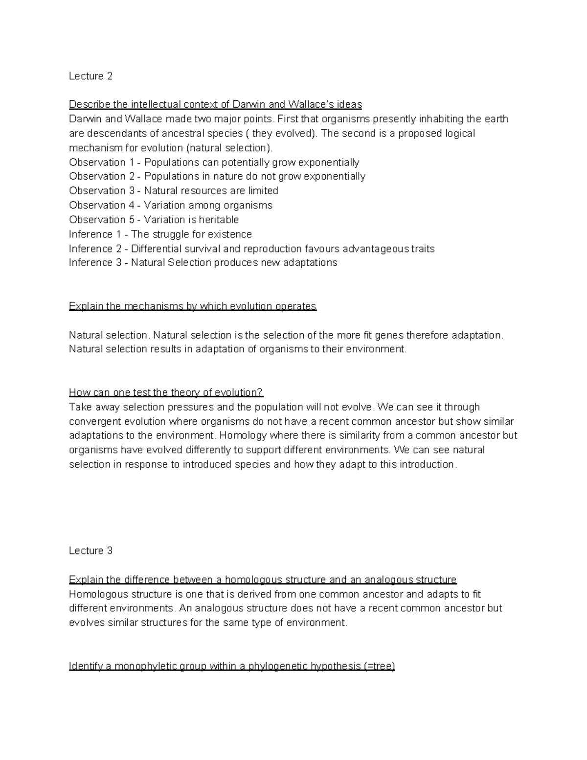 Learning Outcomes Lectures 199103 - Lecture 2 Describe the intellectual ...