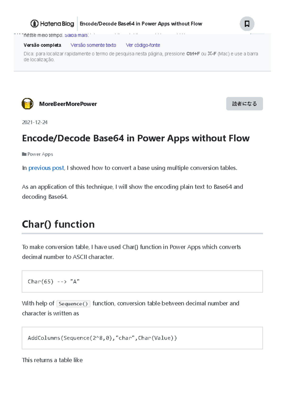 Encode Decode Base64 in Power Apps without Flow - More Beer More Power - Este é o cache do ...