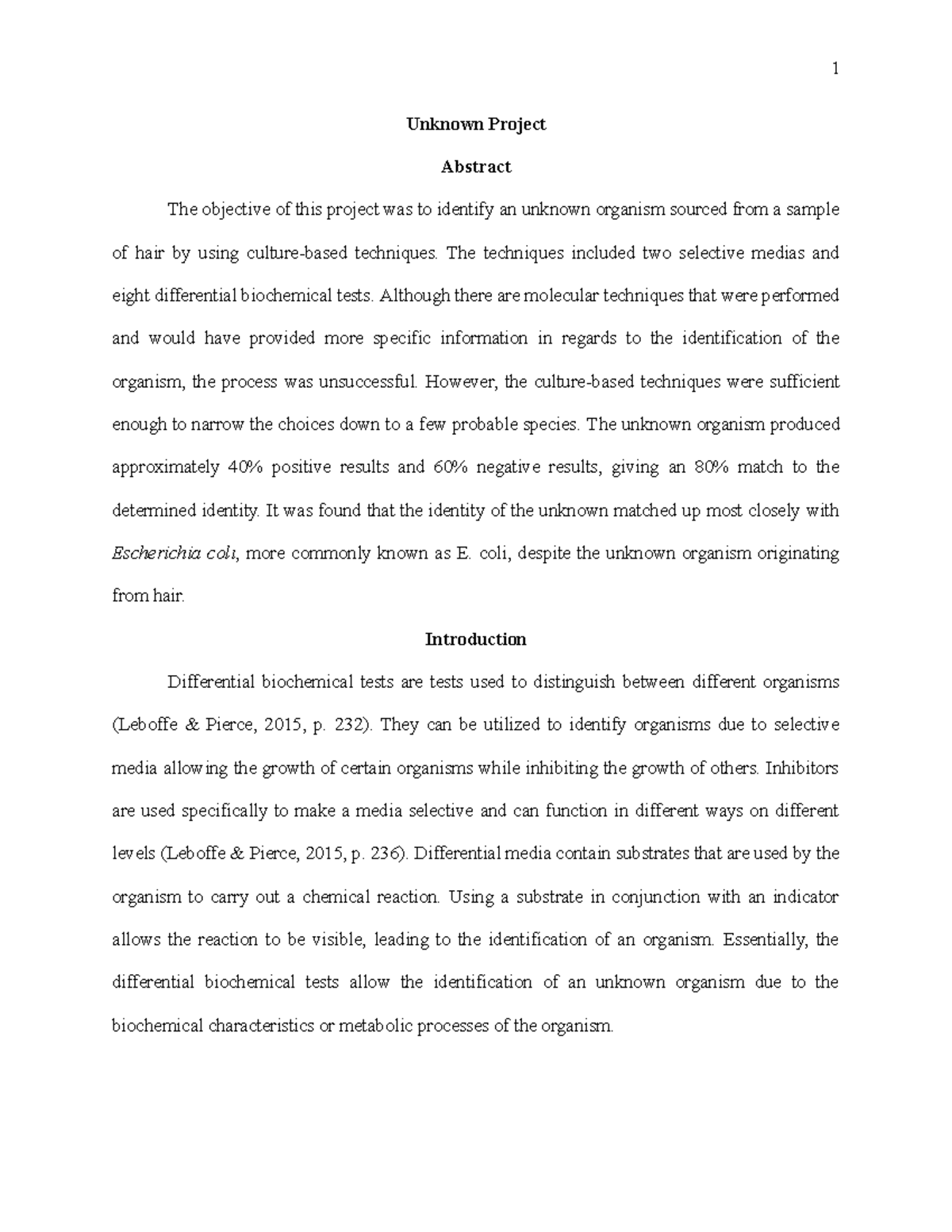 Unknown Project - Unknown Project Abstract The objective of this ...
