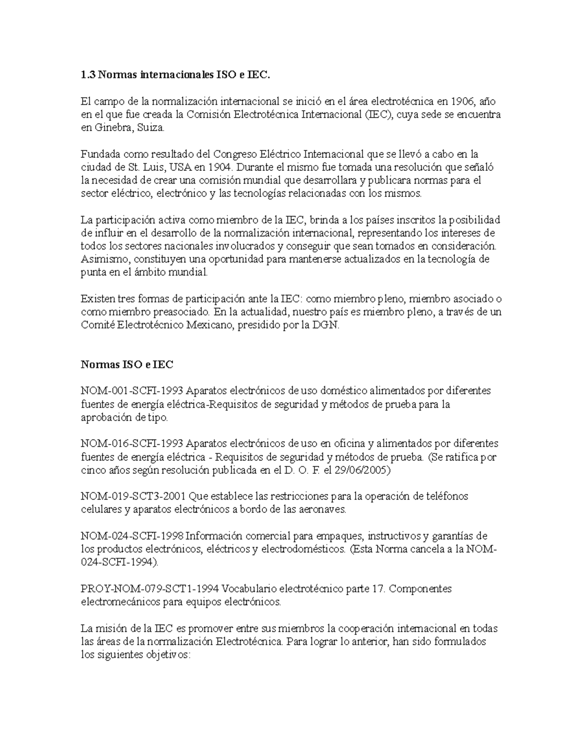 25546415 1 3 Normas Internacionales ISO e IEC - 1 Normas ...