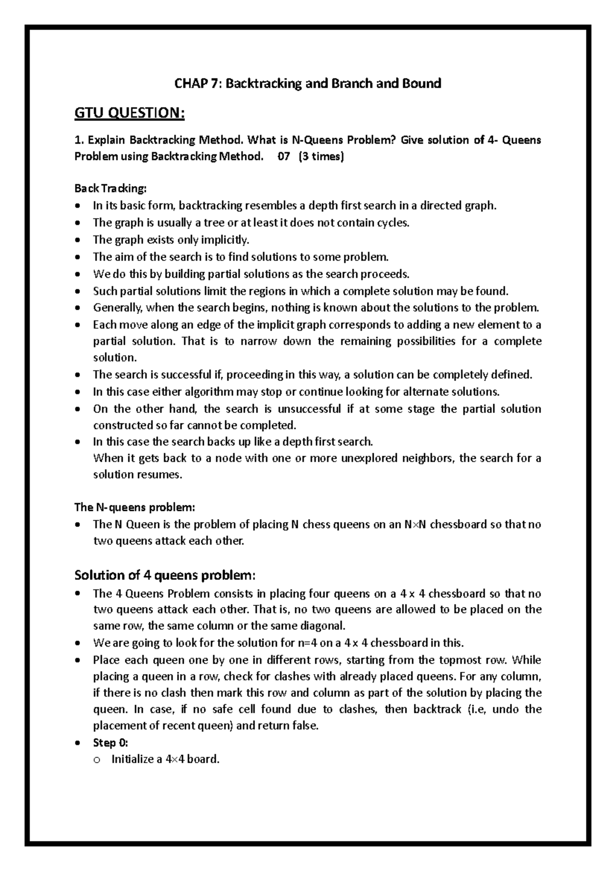 CHAP 7 - helpful notes of ADA - CHAP 7: Backtracking and Branch and ...