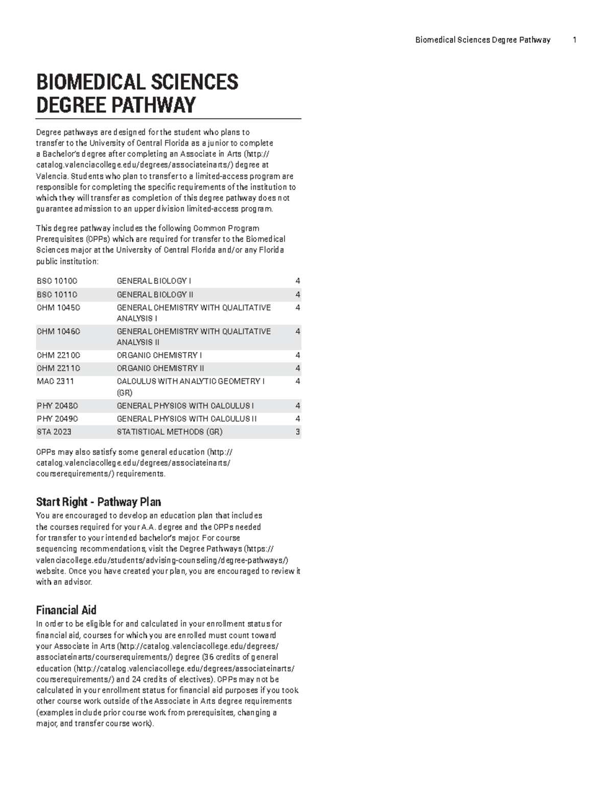 Biomedicalsciences - Biomedical Sciences Degree Pathway 1 BIOMEDICAL ...