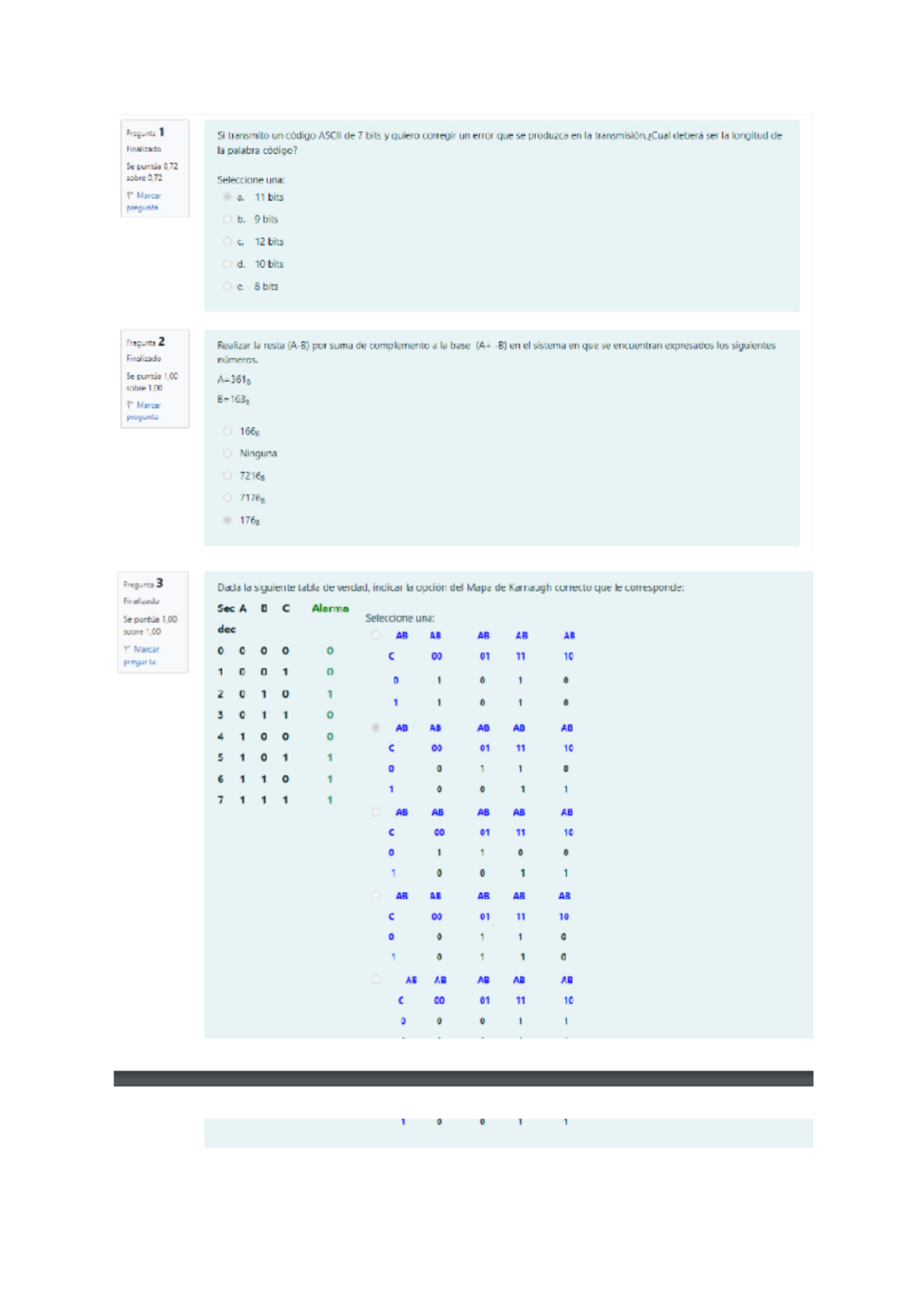 Recup 1er P ACO 2023 - Aco - Pregunta 1 Si transmito un código ASCII de 7 bits y quiero corregir ...