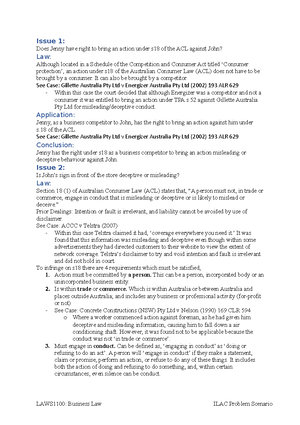 LAWS1100 Tutorial 1 - Assignment - Question 1 What is law? The law is a ...