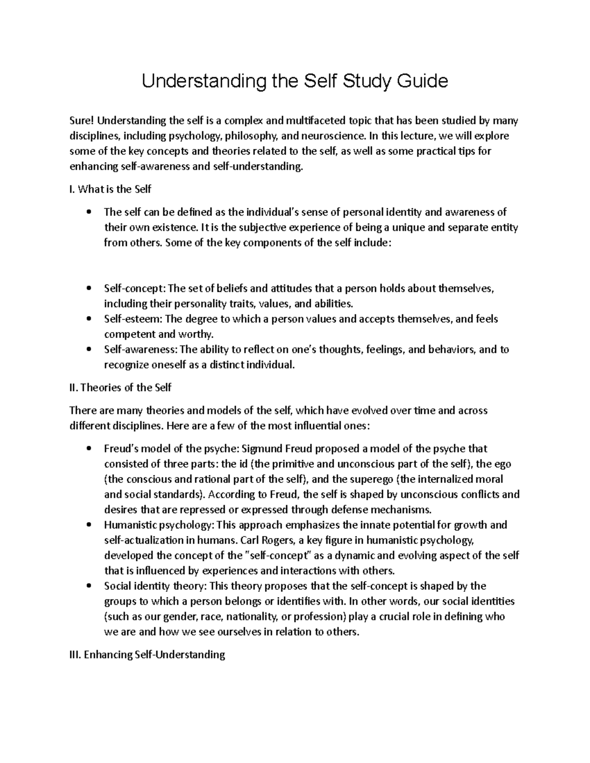 Understanding the Self Study Guide - In this lecture, we will explore some of the key concepts ...
