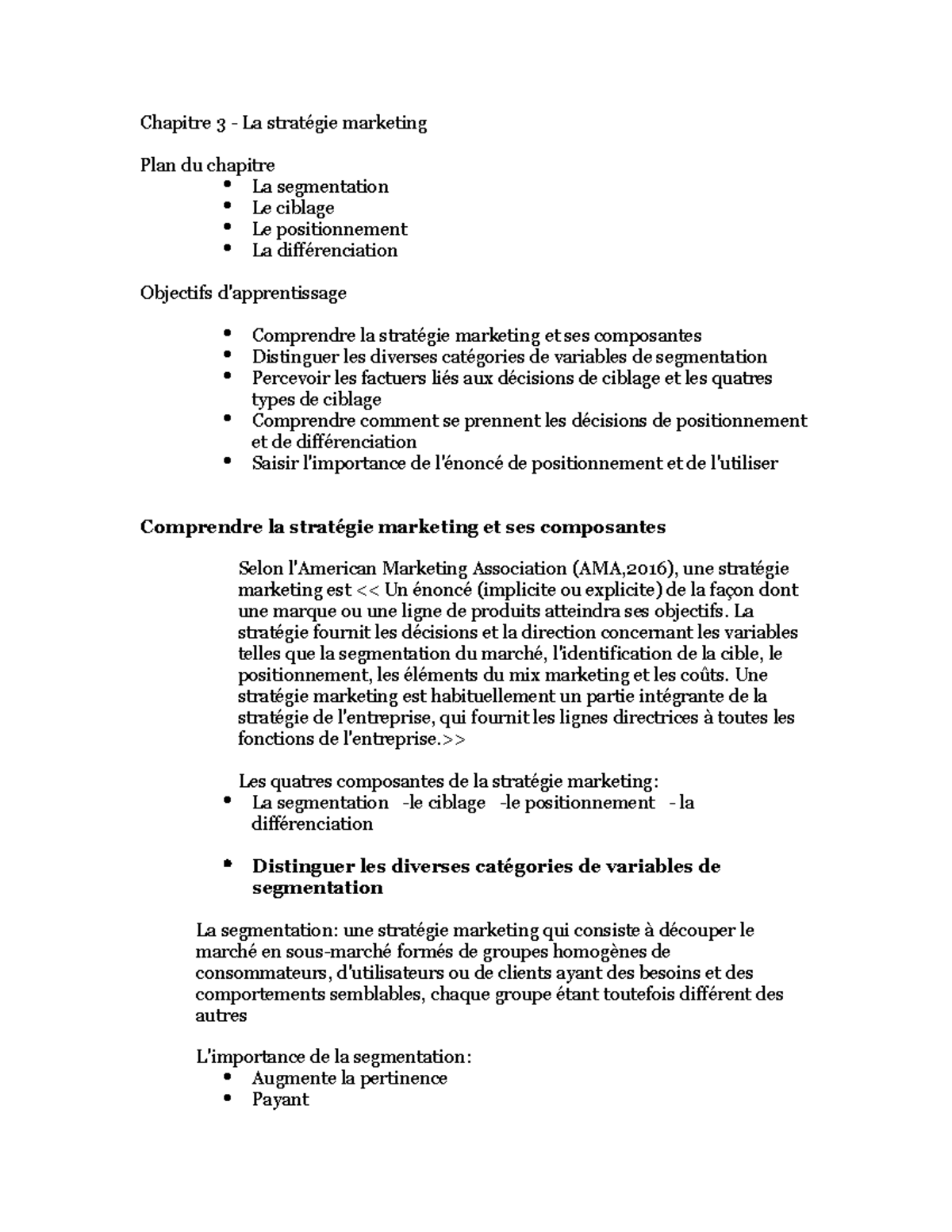 Gestion du marketing - Chapitre 3 - Chapitre 3 - La stratégie marketing ... Gestion du marketing - Chapitre 3 - Chapitre 3 - La stratégie marketing ...