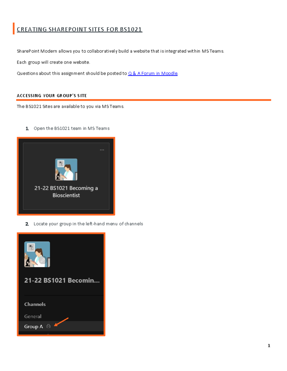 21-22 Student Guidance - Share Point Site Creation - CREATING ...