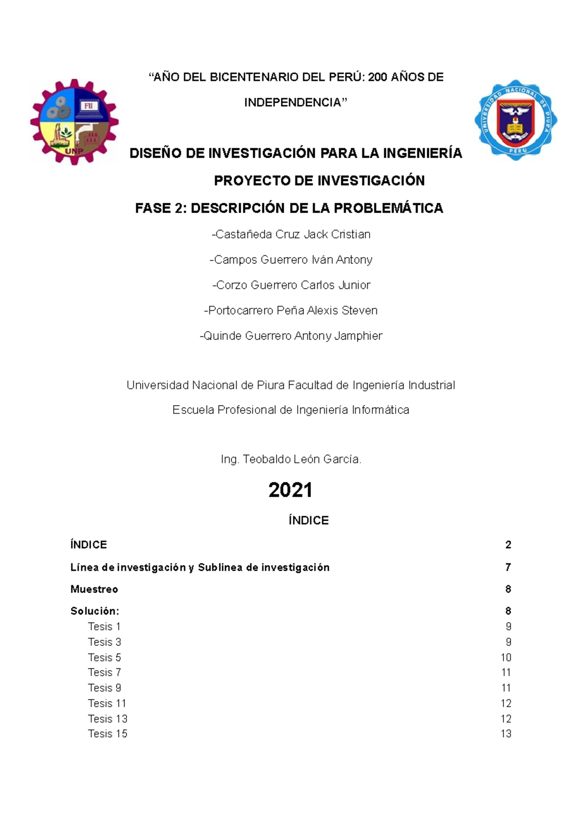 Caracterización de las Tesis de Ingeniería Informática aprobadas en la ...