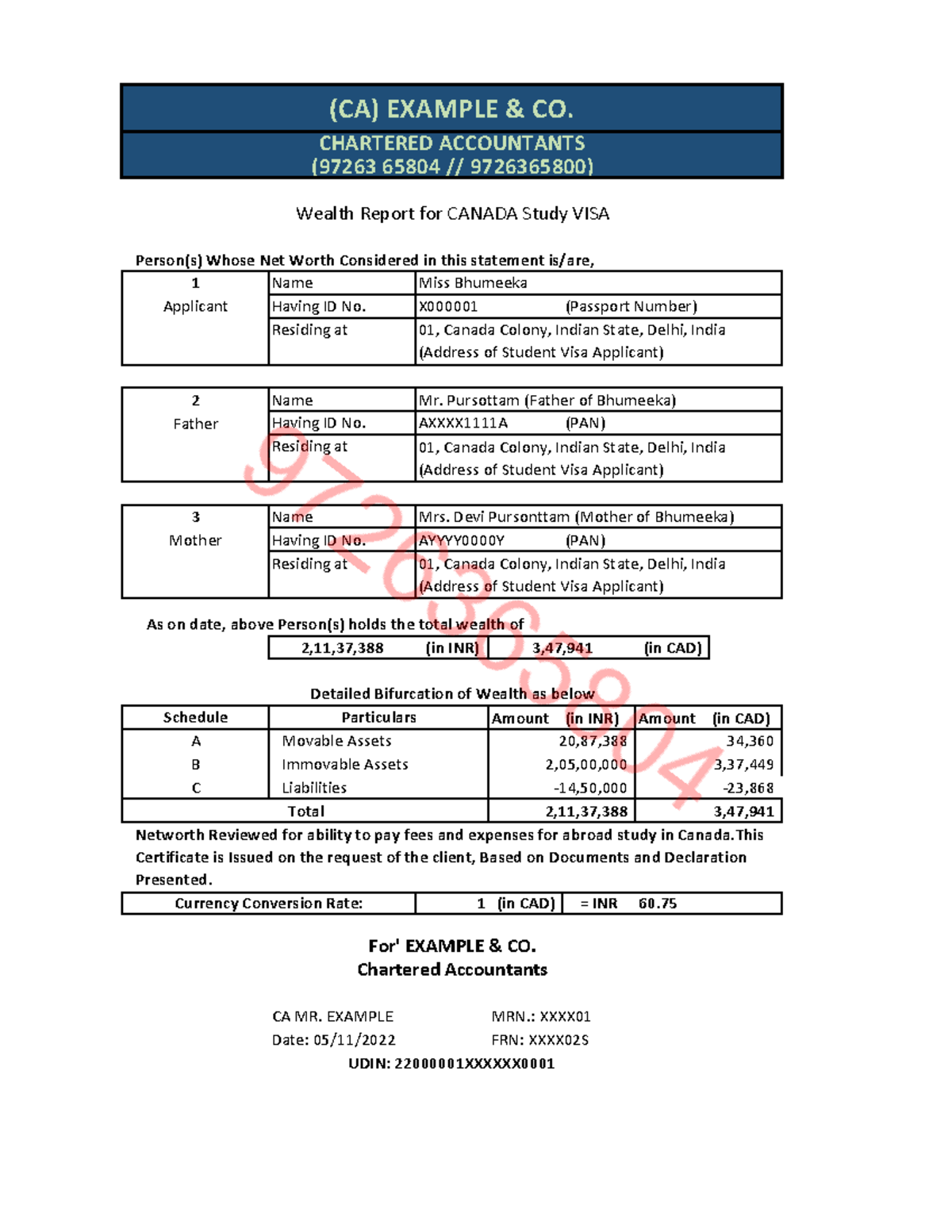 Student-visa-canada - Student-visa-canada - (in INR) (in CAD) Amount ...