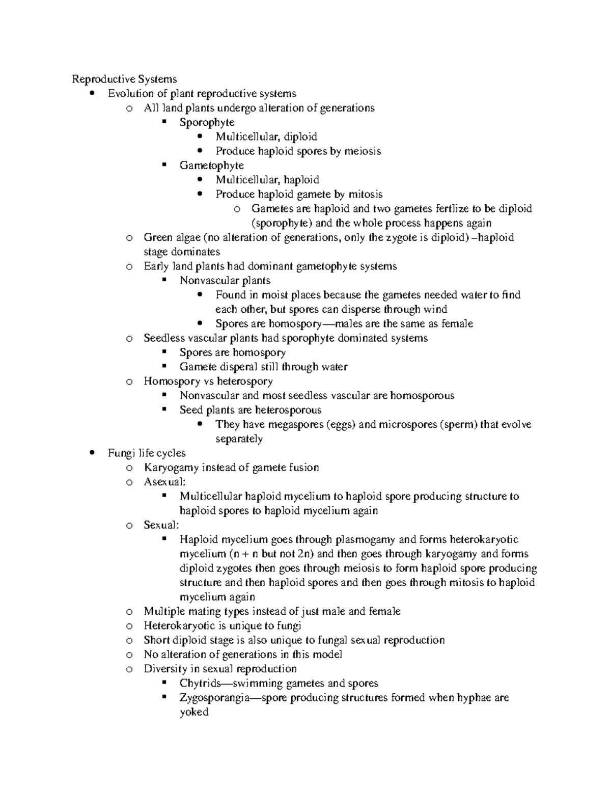 Reproductive Systems - Lecture notes 18 - Reproductive Systems ...