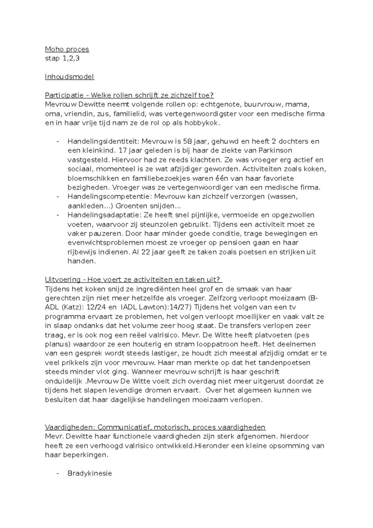 Integratieopdracht voorbeeld - Moho proces stap 1,2, Inhoudsmodel ...