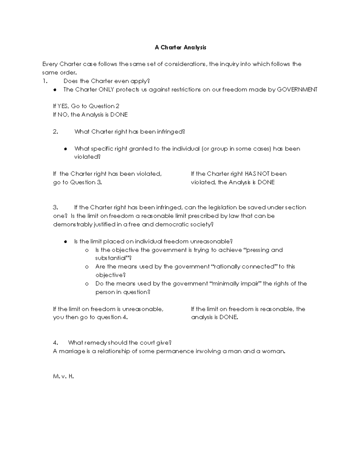 Print Test Review sheet -2 - A Charter Analysis Every Charter case ...