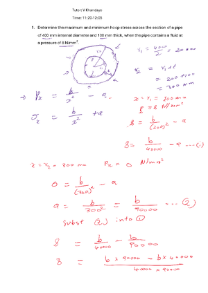 Strength of materials test 2 memorandum - u APPLIED STENGTH OF ...