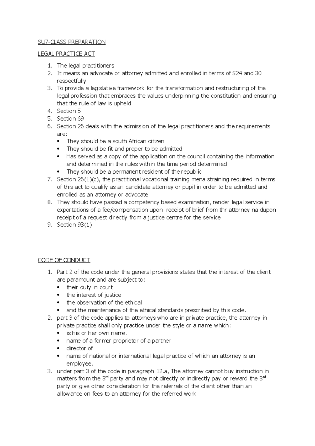 SU7- Voluntary Assignment - SU7-CLASS PREPARATION LEGAL PRACTICE ACT ...