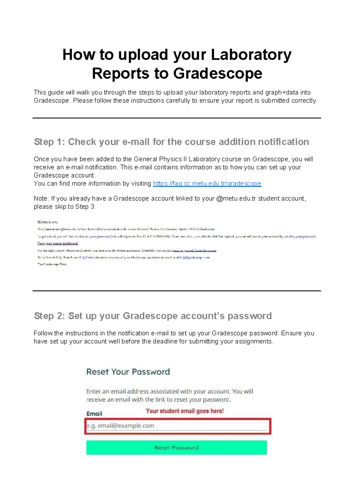 Gradescope Upload Tutorial - How to upload your Laboratory Reports to ...