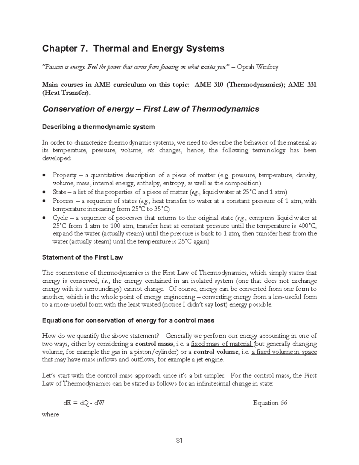 Thermal and Energy Systems - " ), " & % ' ' *!1 1+, &+ - Studocu