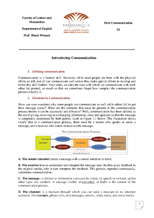 2. Oral communication - Faculty of Letters and Oral Communication ...