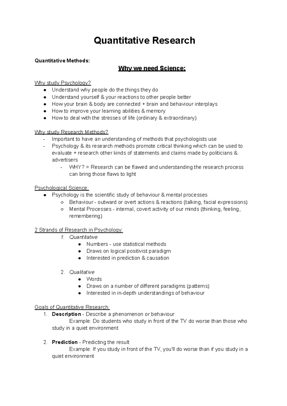Quantitative Research - Quantitative Research Quantitative Methods: Why ...