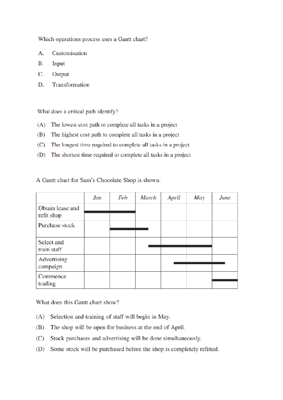 Sequencing and scheduling questions - Studocu