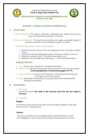 Lesson PLAN Agawan BASE Group 2 BPED303 - A Lesson Plan in Physical ...