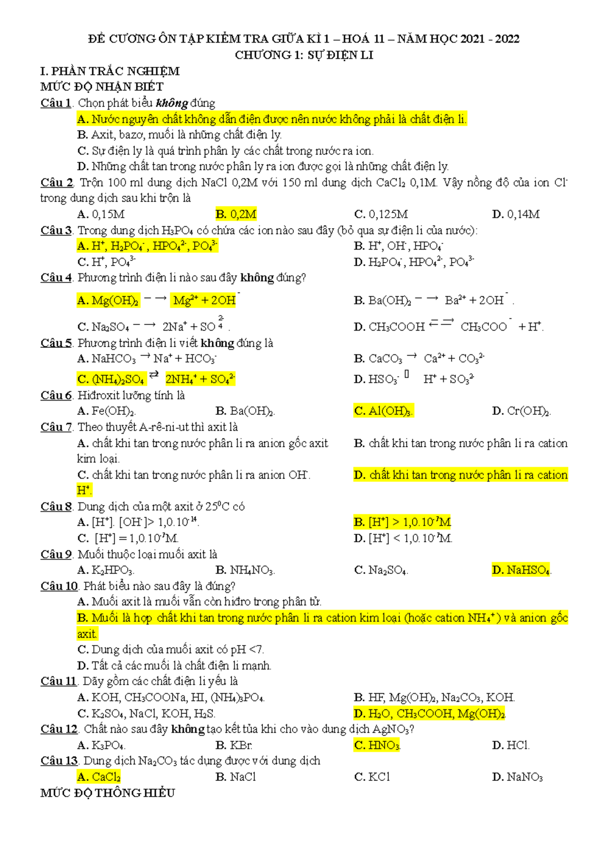 DE- Cuong-ON-KIEM-TRA-GIUA-KI-1 không-có-đáp-án - ĐỀ CƯƠNG ÔN TẬP KIỂM TRA GIỮA KÌ 1 – HOÁ 11 ...