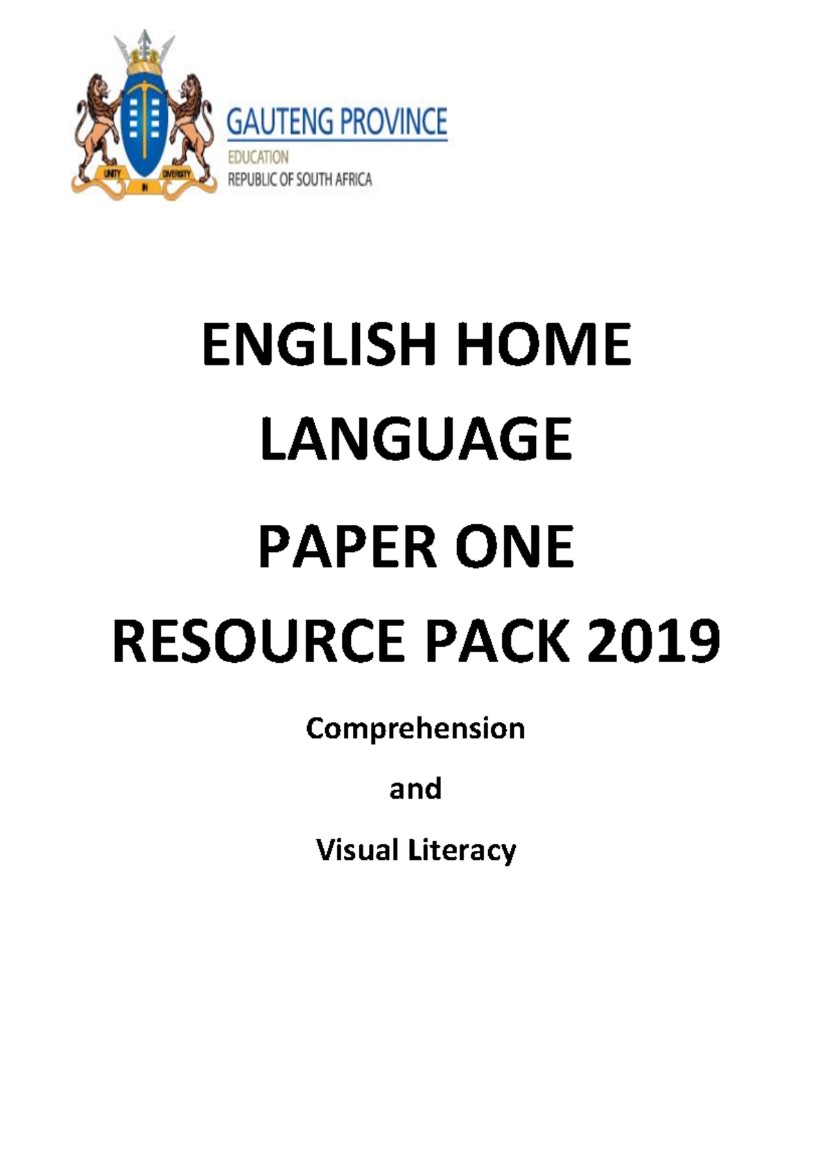 Advertising gr 11 n 12 - ENGLISH HOME LANGUAGE PAPER ONE RESOURCE PACK ...
