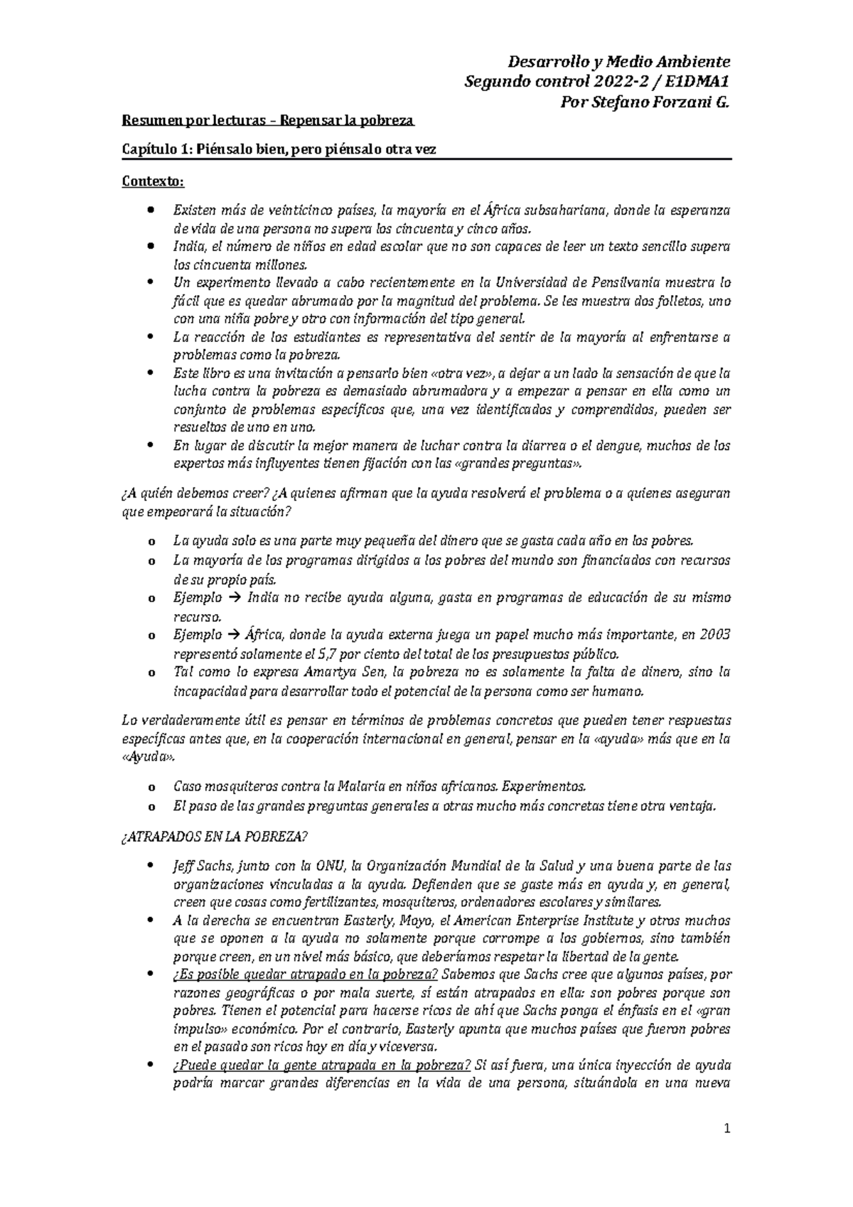 Resumen - Control 3 - Segundo control 2022-2 / E1DMA Por Stefano ...