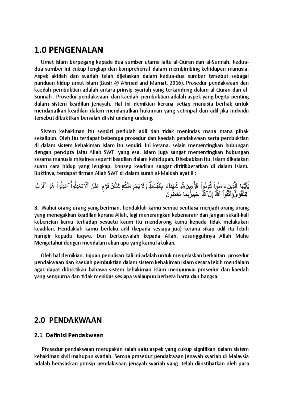 Ctu full - A+ for ctu inshallah - 1 PENGENALAN Umat Islam berpegang ...