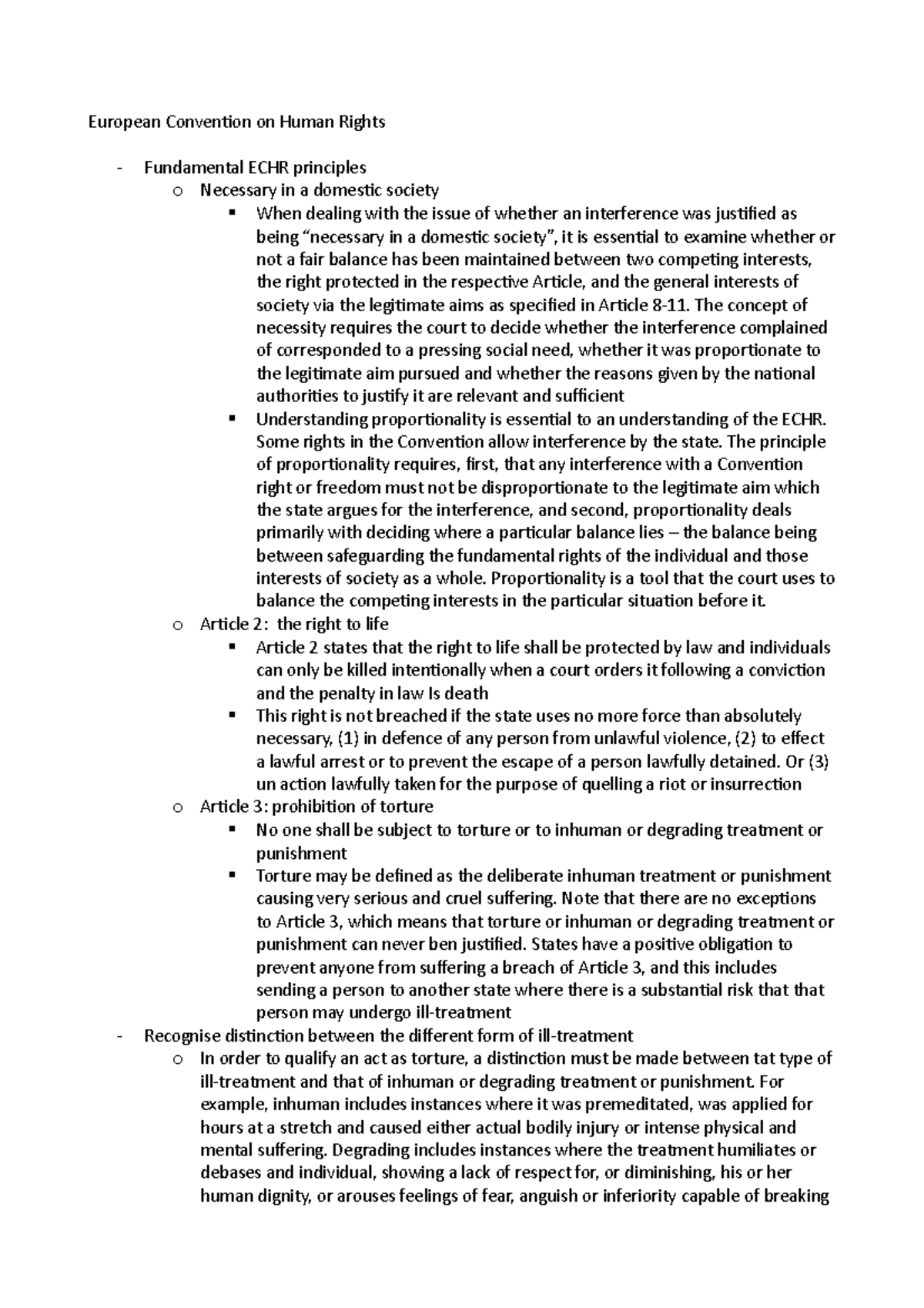 Lecture 2 - European Convention on Human Rights - European Convention ...