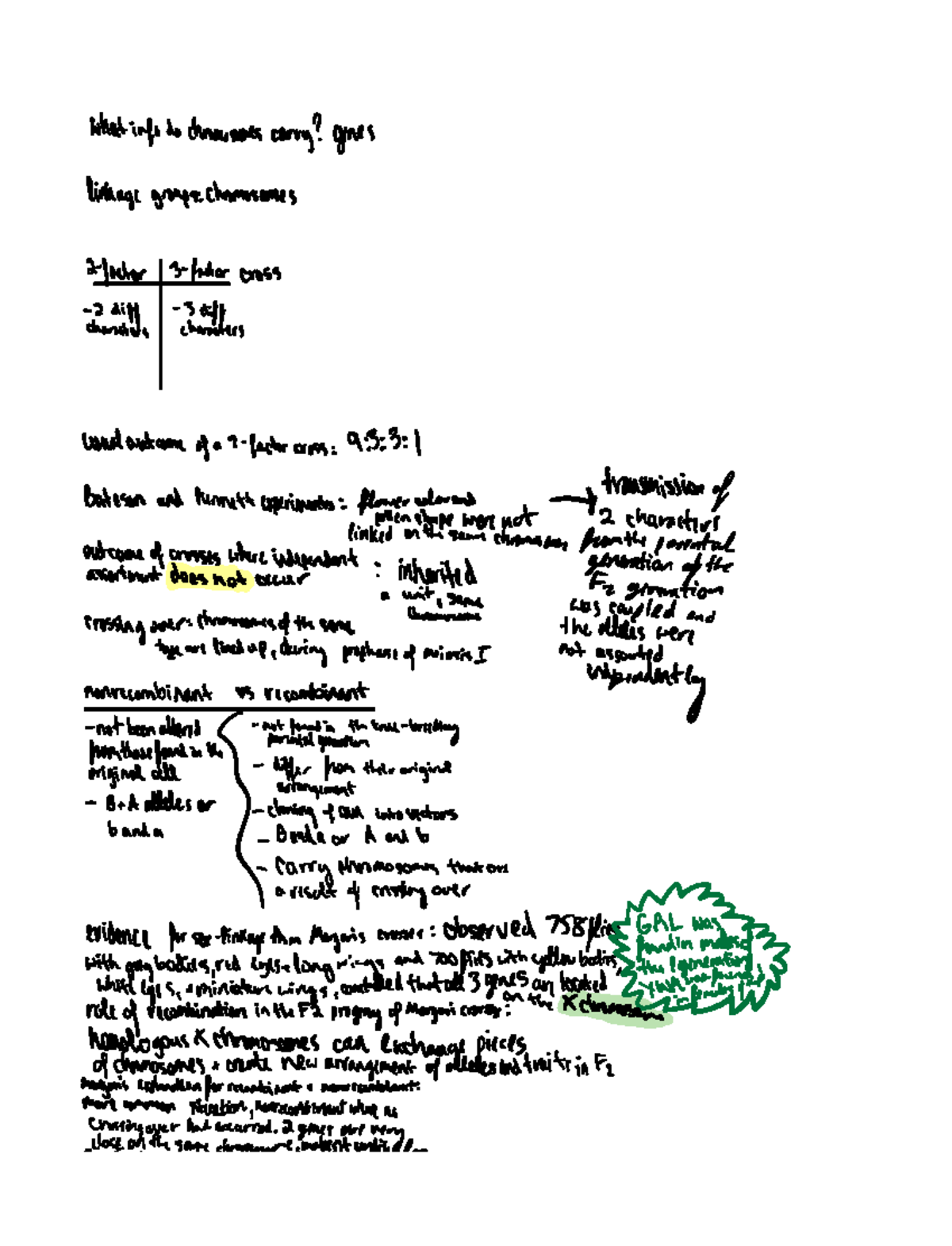 Chapter 7 Nonrecombinant And Recombinant Genes Crossing Over Chi chapter-7-nonrecombinant-and-recombinant-genes-crossing-over-chi