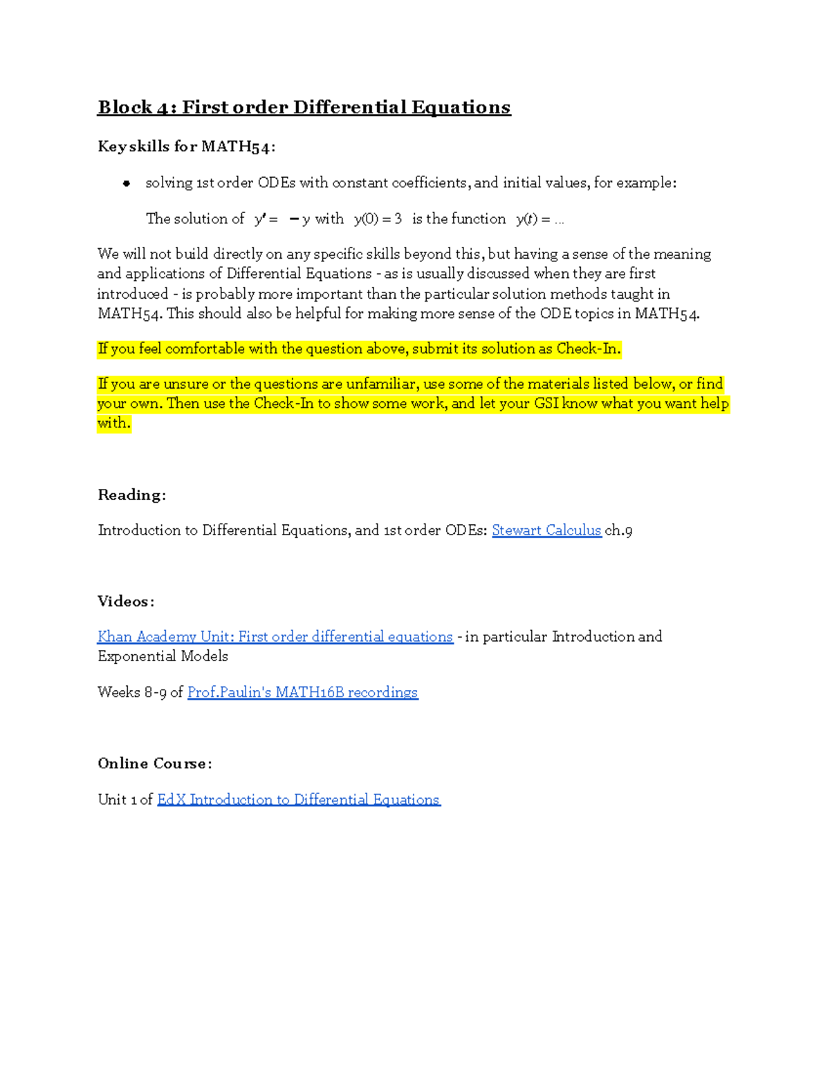 Work Script 2 - Background Check - Google Docs - / Block 4: First order Differential Equations ...