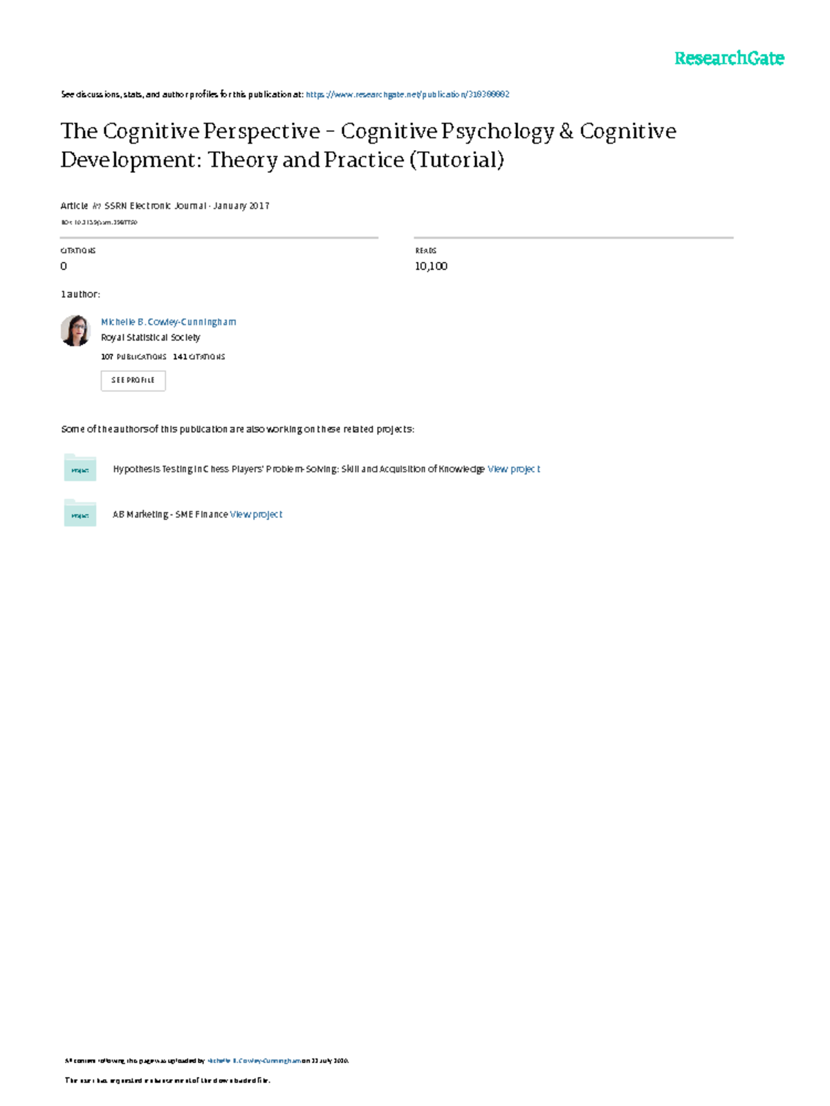 Cognitive Development-Introductory Notebook - Warning: TT: undefined function: 32 Warning: TT ...