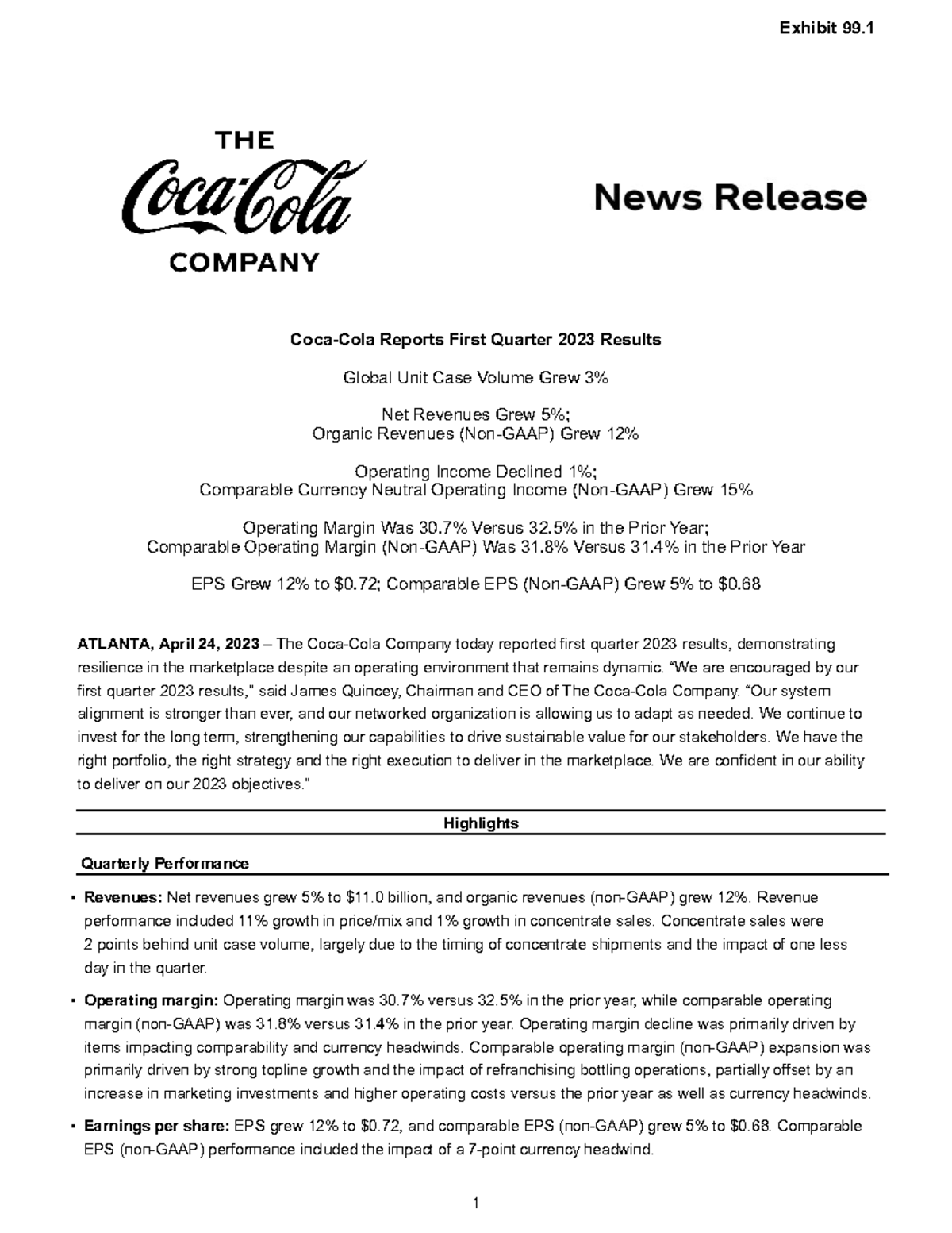 Coca cola - simple notes - financial management - Araullo - Studocu