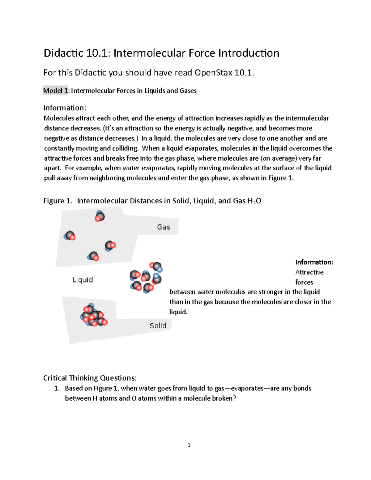 D 10.1 IMF intro - Works great - Didactic 10: Intermolecular Force ...