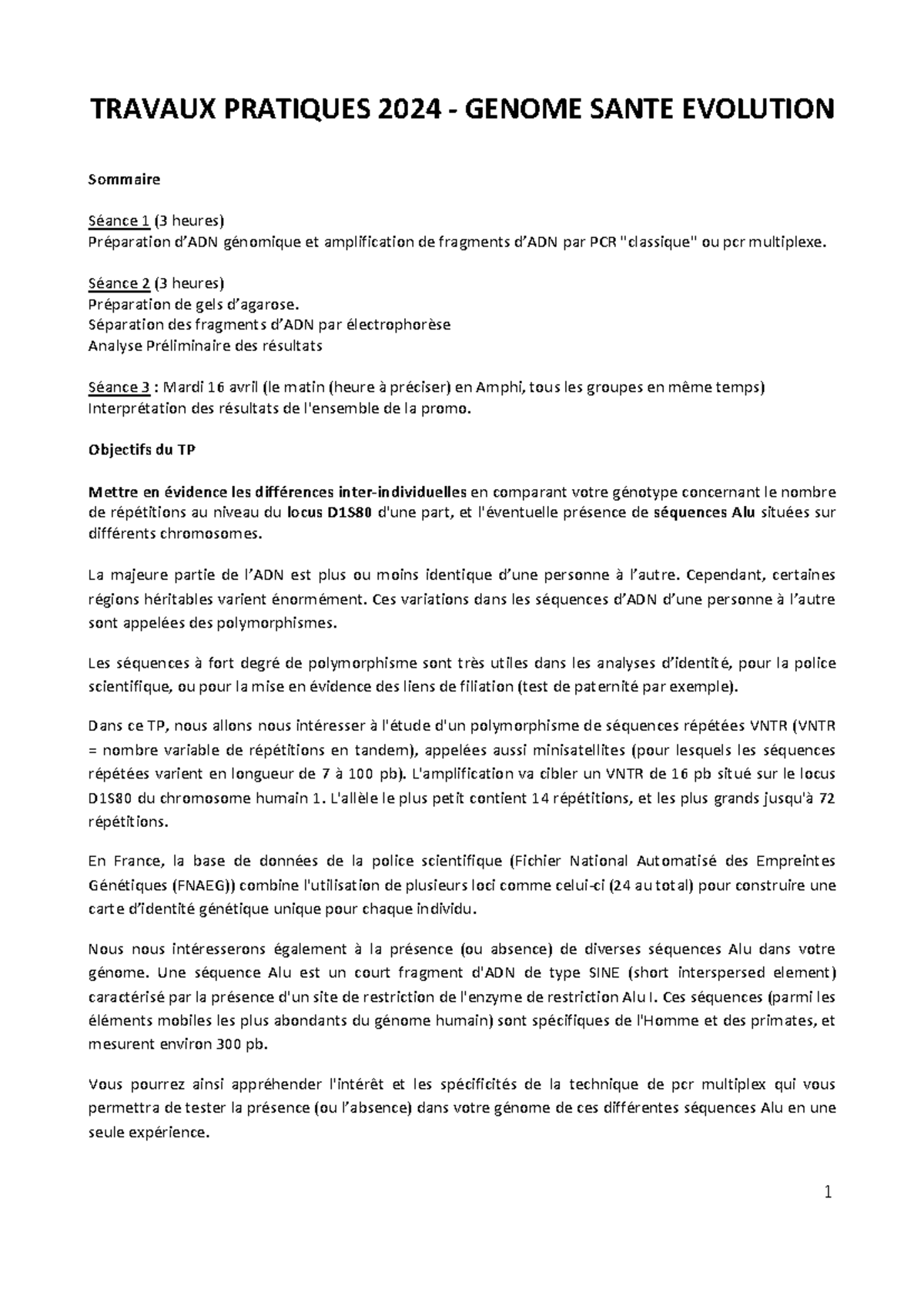 Polycop TPs GSE - TRAVAUX PRATIQUES 2024 - GENOME SANTE EVOLUTION ...