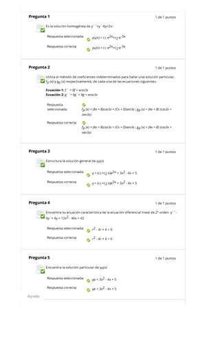 A1 Ejercicios Ecuaciones diferenciales - UNIVERSIDAD DEL VALLE DE MÉXICO ACTIVIDAD I: EJERCICIOS ...