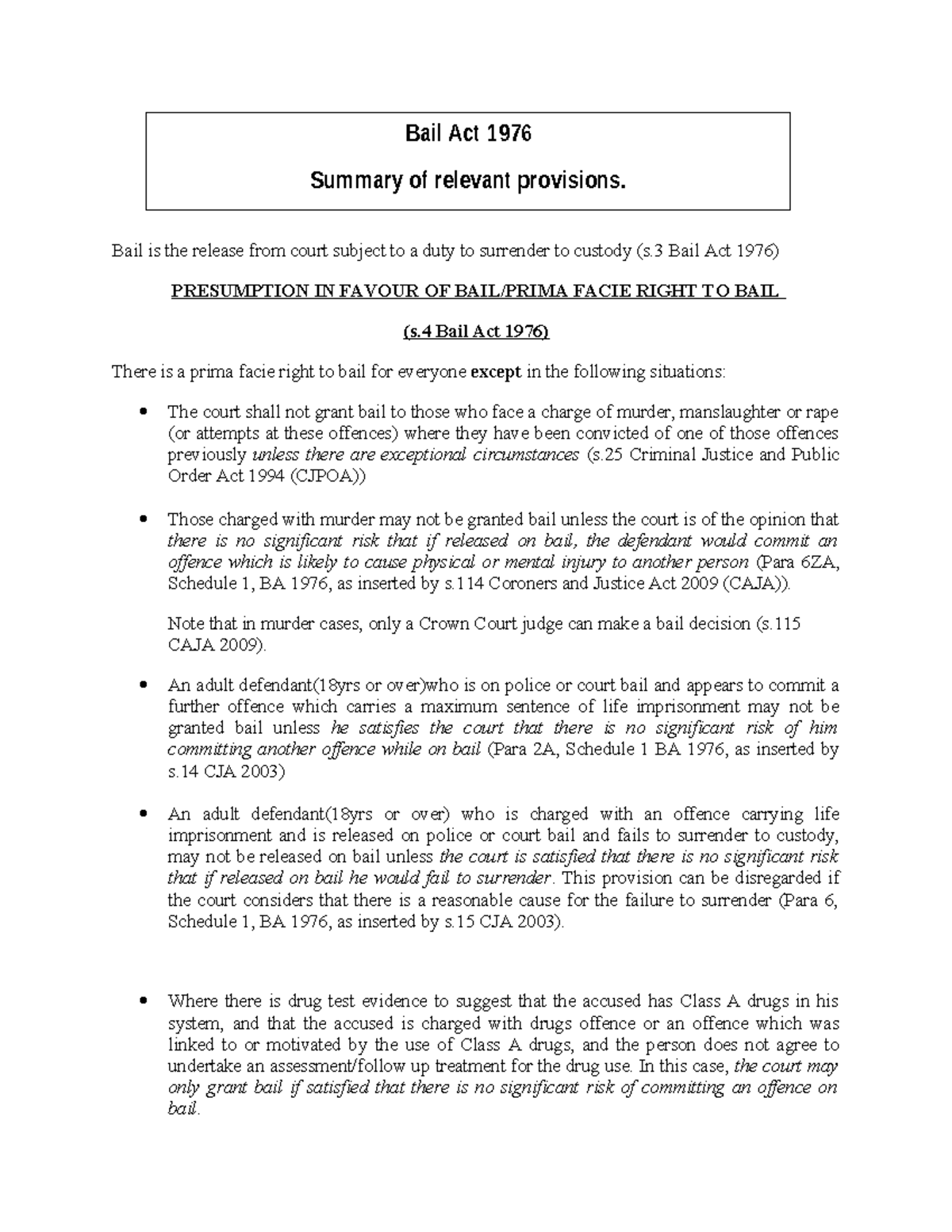 bail-act-summary-bail-is-the-release-from-court-subject-to-a-duty-to