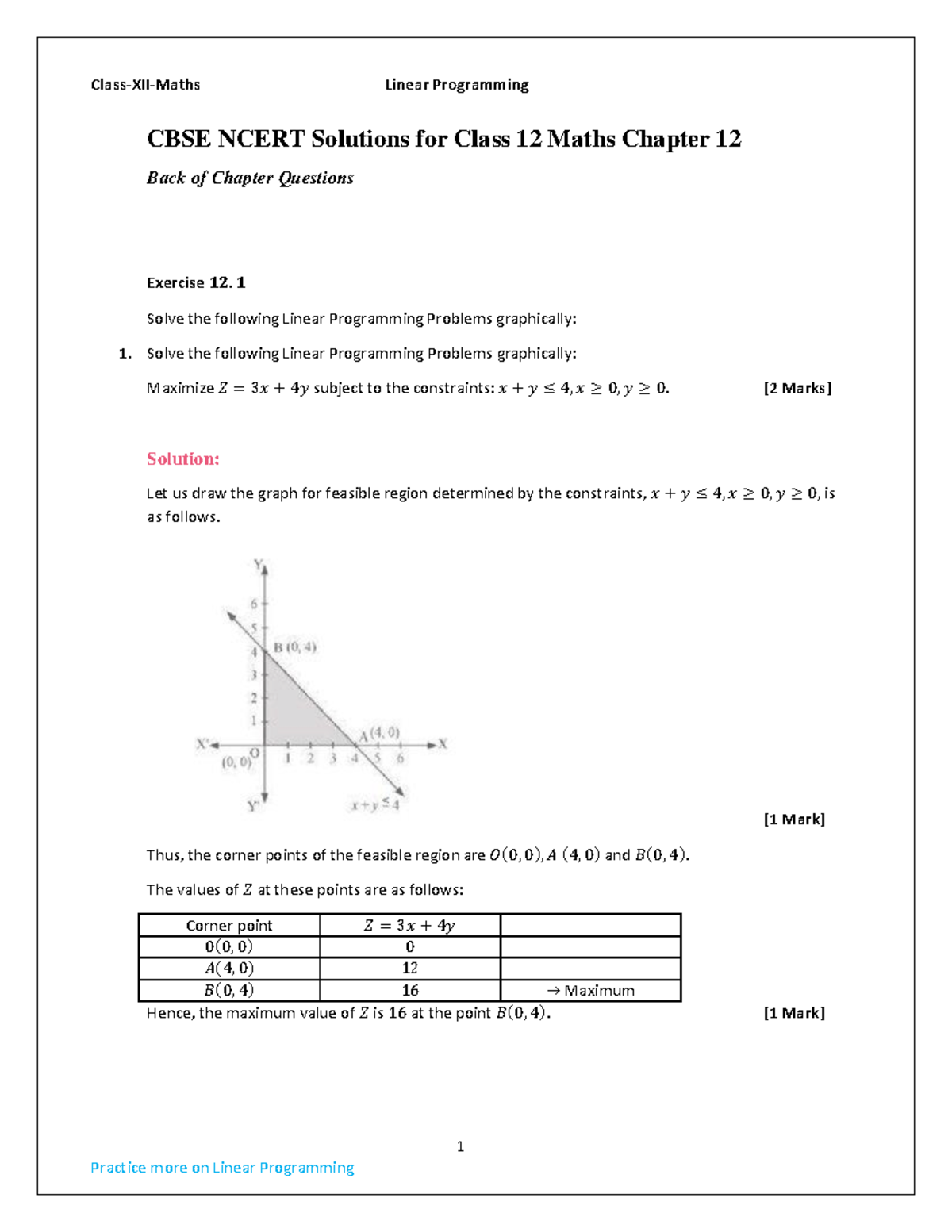 M 11 Practice Problems And Exercise With Solutions 1 CBSE NCERT