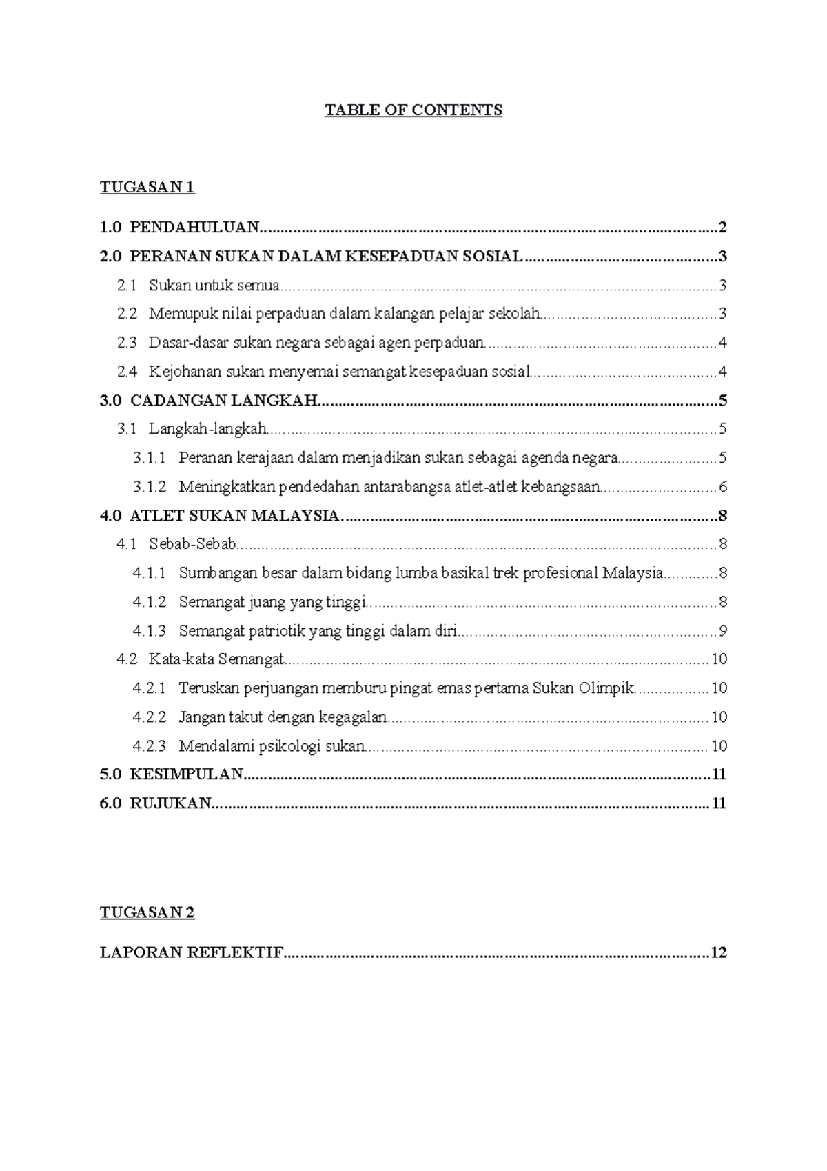 Hubungan Etnik - TABLE OF CONTENTS TUGASAN 1 - Studocu