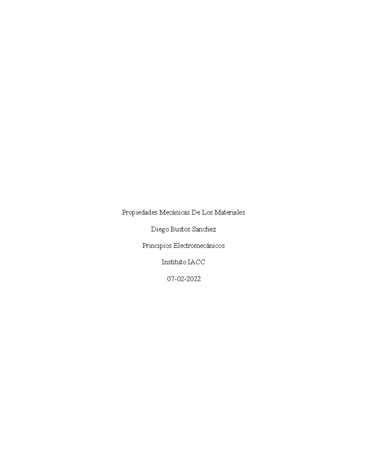 Desarrollo Tarea Semana 3 Pricipios Electromecanicos Propiedades