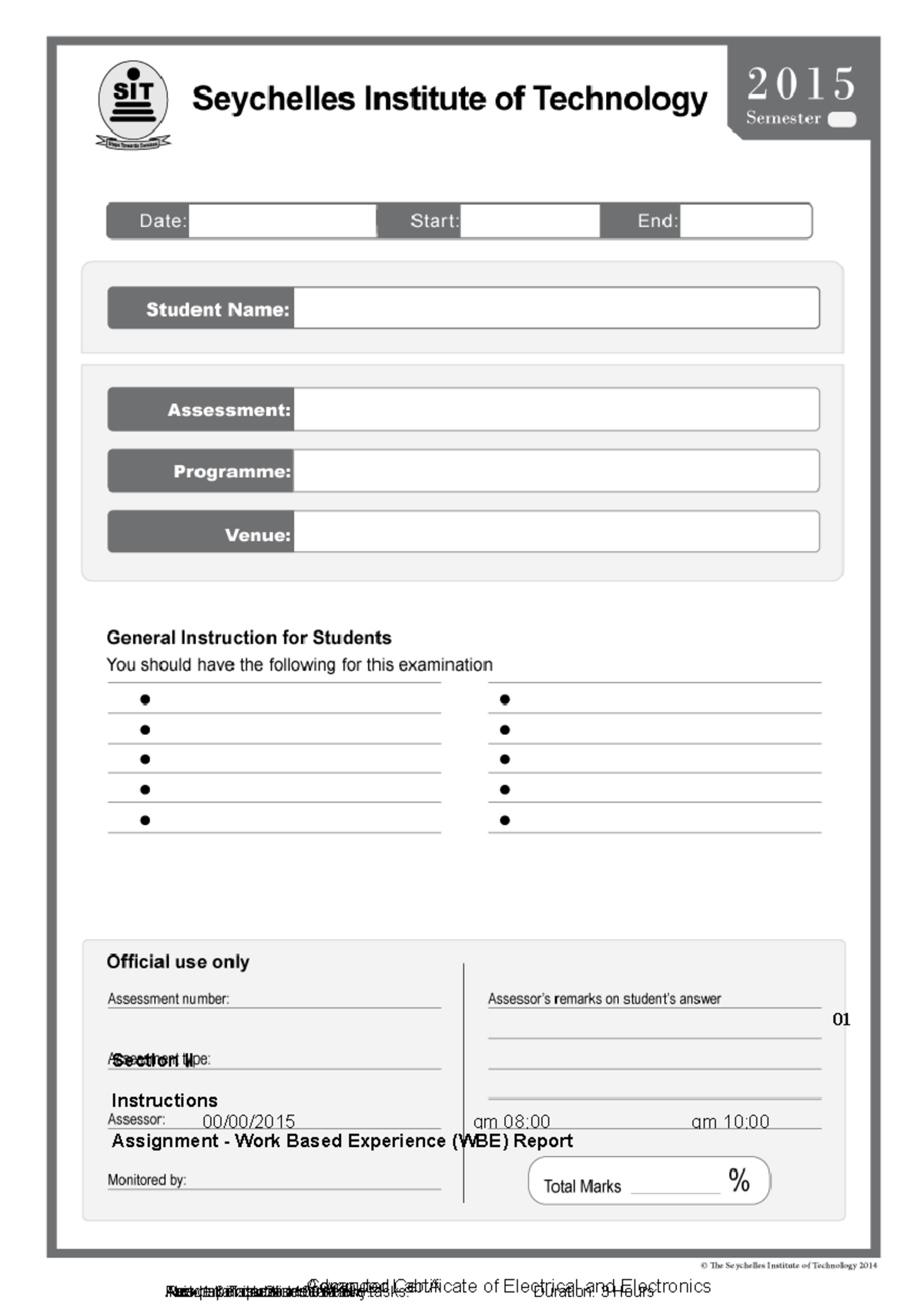ICT - Paper 2 - Section II Instructions Assignment - Work Based ...