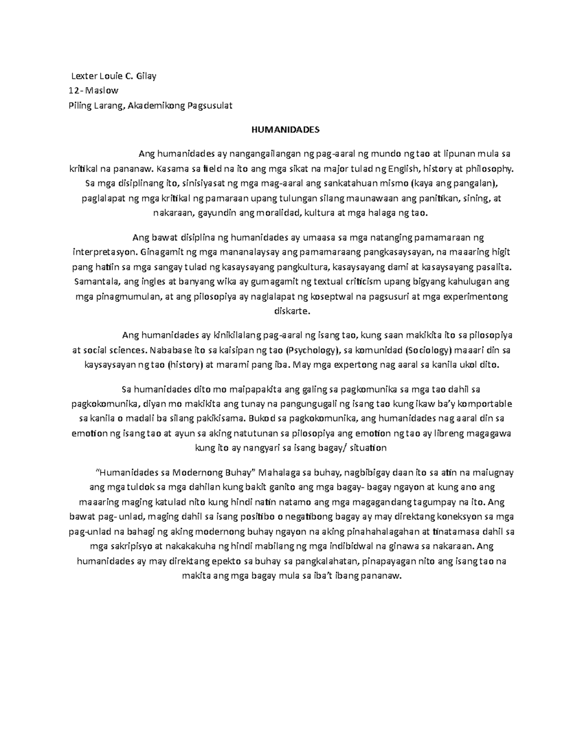 Akademikong Sulatin - I need this documents for my assignments this ...